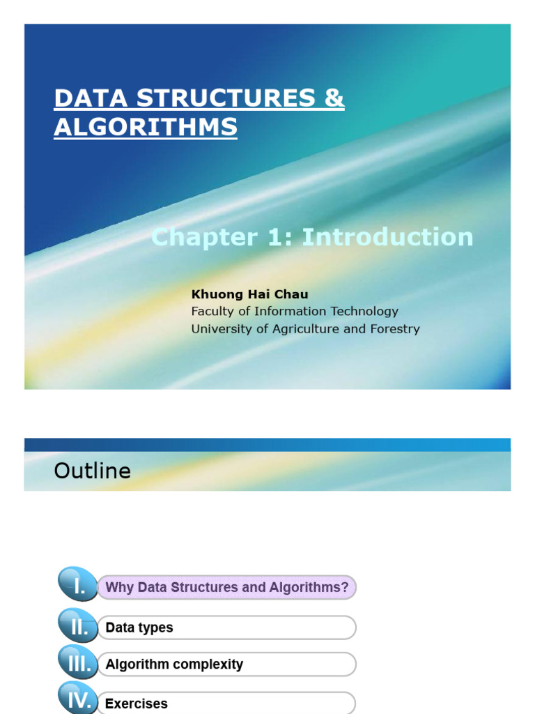 Chuong 1 - Introduction To Data Structures and Algorithms | PDF