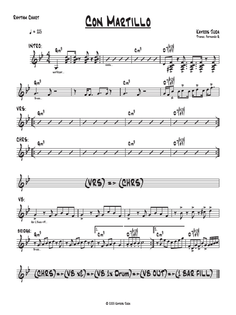 Con Martillo - Rhythm Chart 2 | PDF