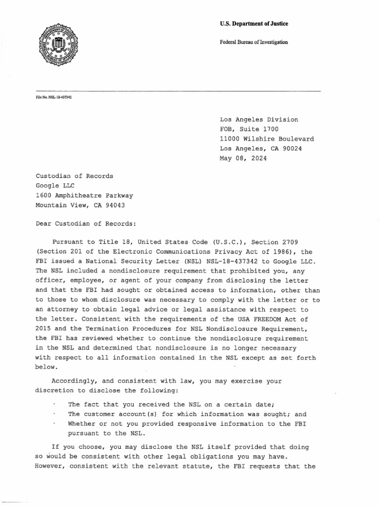 NSL 18 437342 Release Redacted | PDF