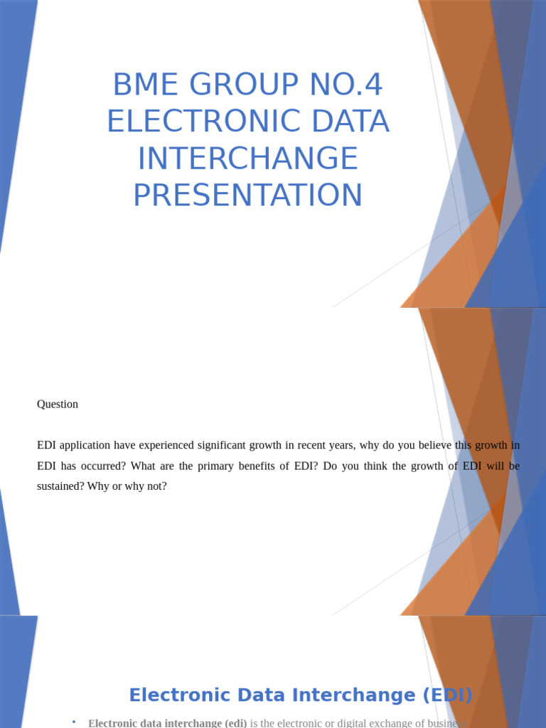 Logistic Edi Presentation | PDF | Electronic Data Interchange | Service Industries