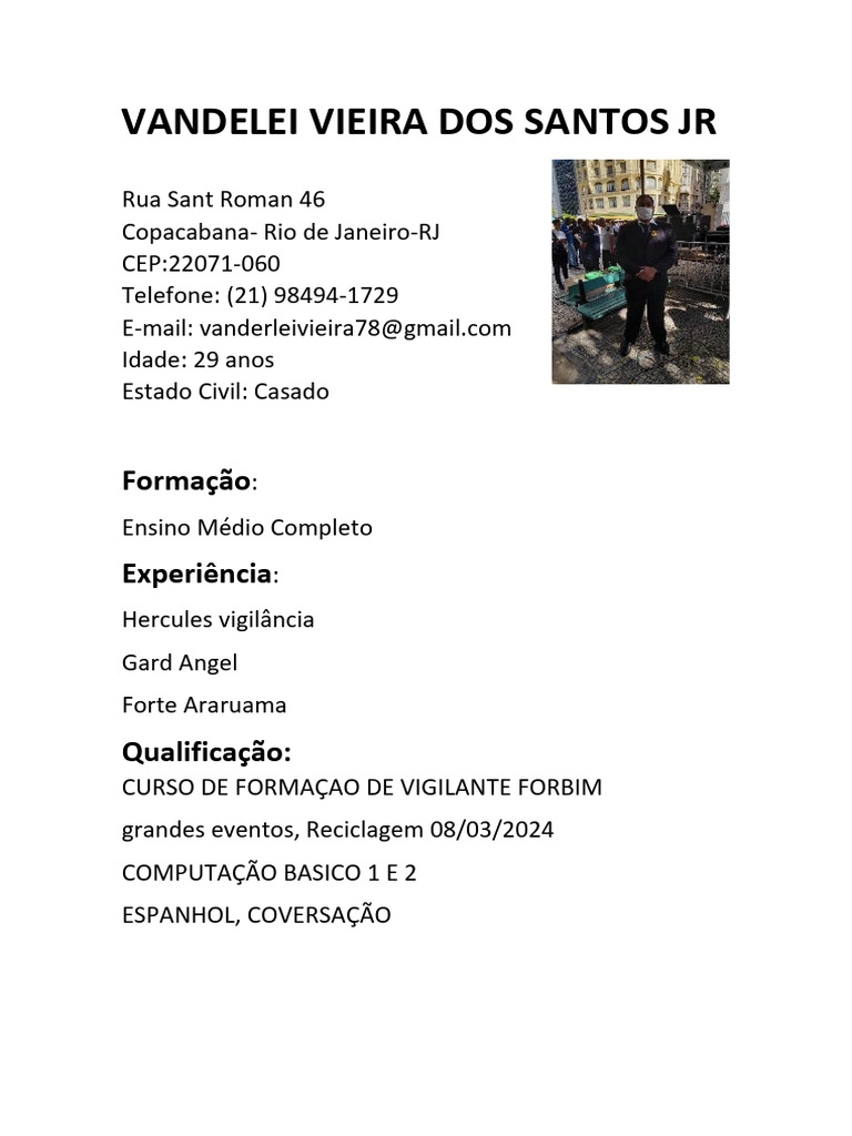 Curriculo VANDERLEI 2024 | PDF