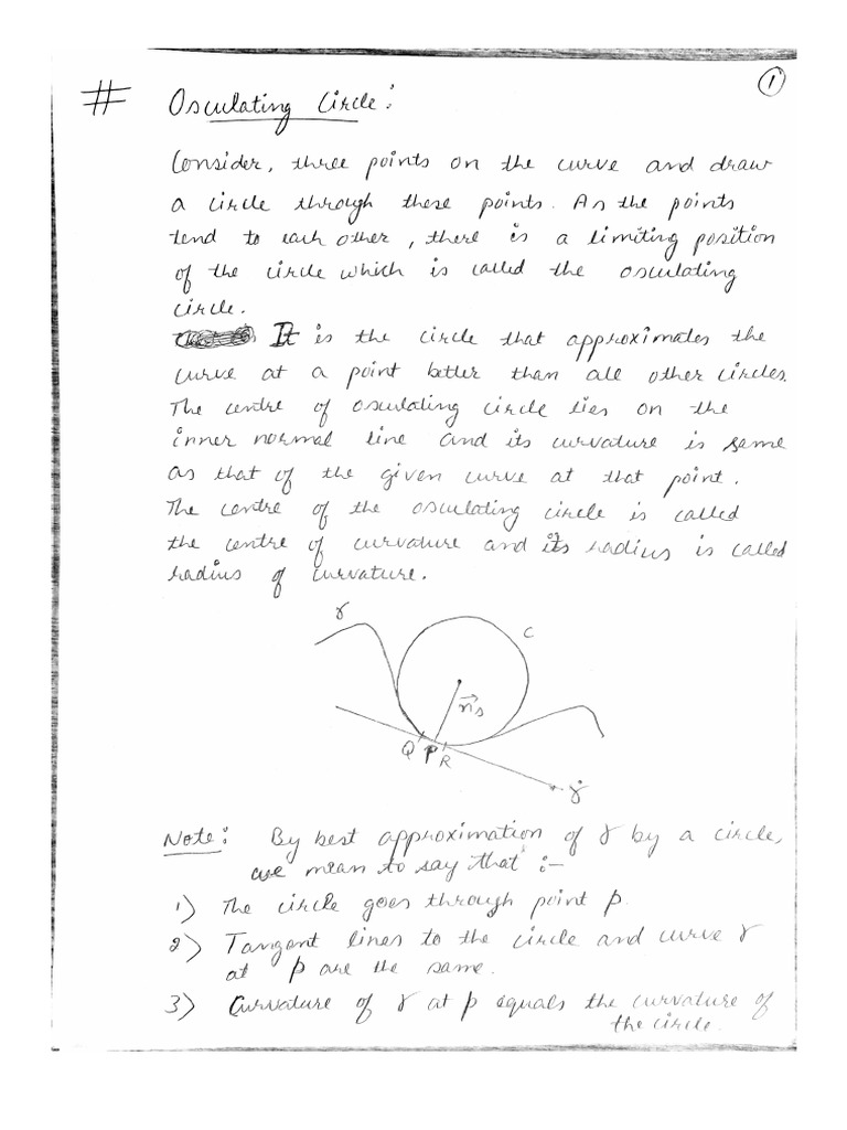 6 Osculating Circle | PDF