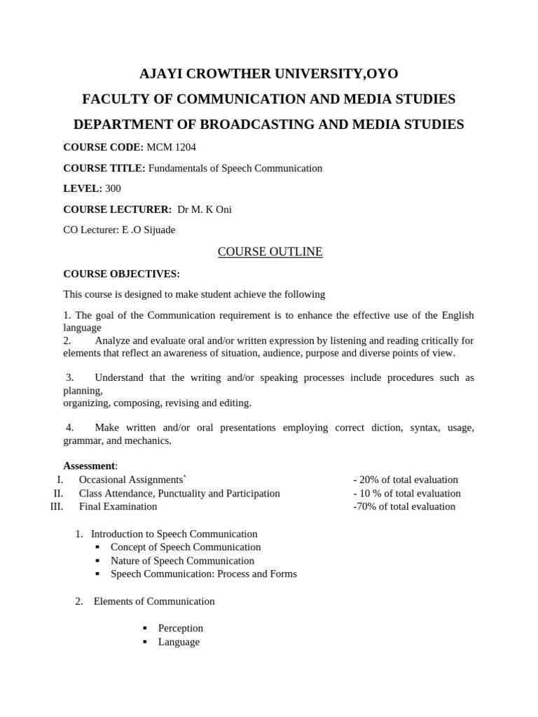 Speech Com | PDF