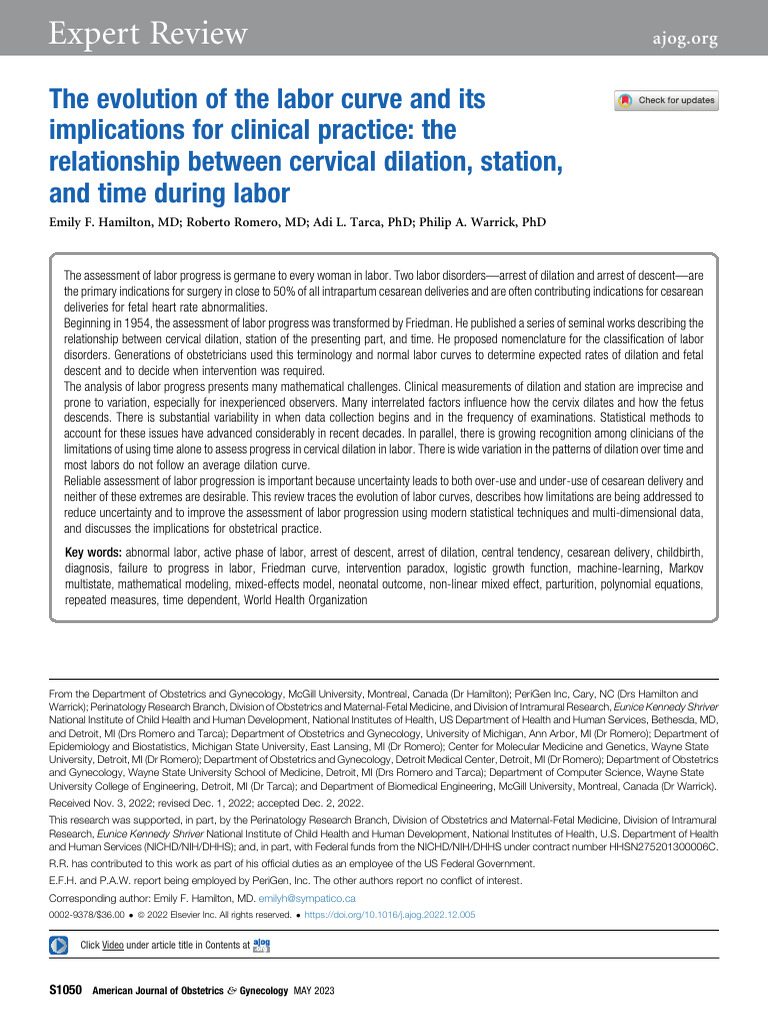 The-evolution-of-the-labor-curve-and-its-implicati | PDF | Childbirth ...