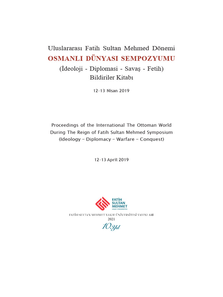 Fatih Sultan Mehmed Devri Kusatma Savasl | PDF