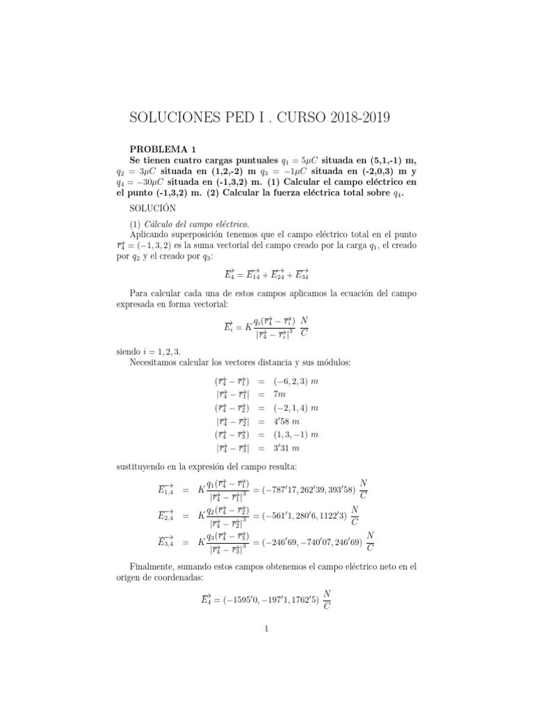 Ejemplo PED1 Solucion | PDF | Inducción electromagnética | Magnetismo