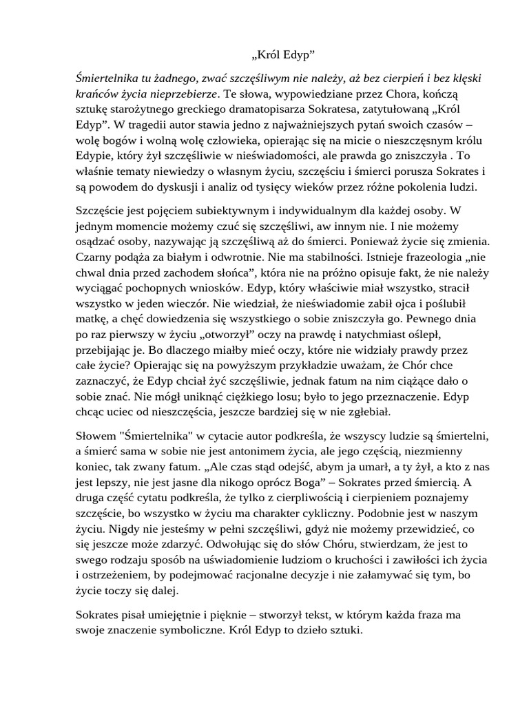 Król Edyp | PDF