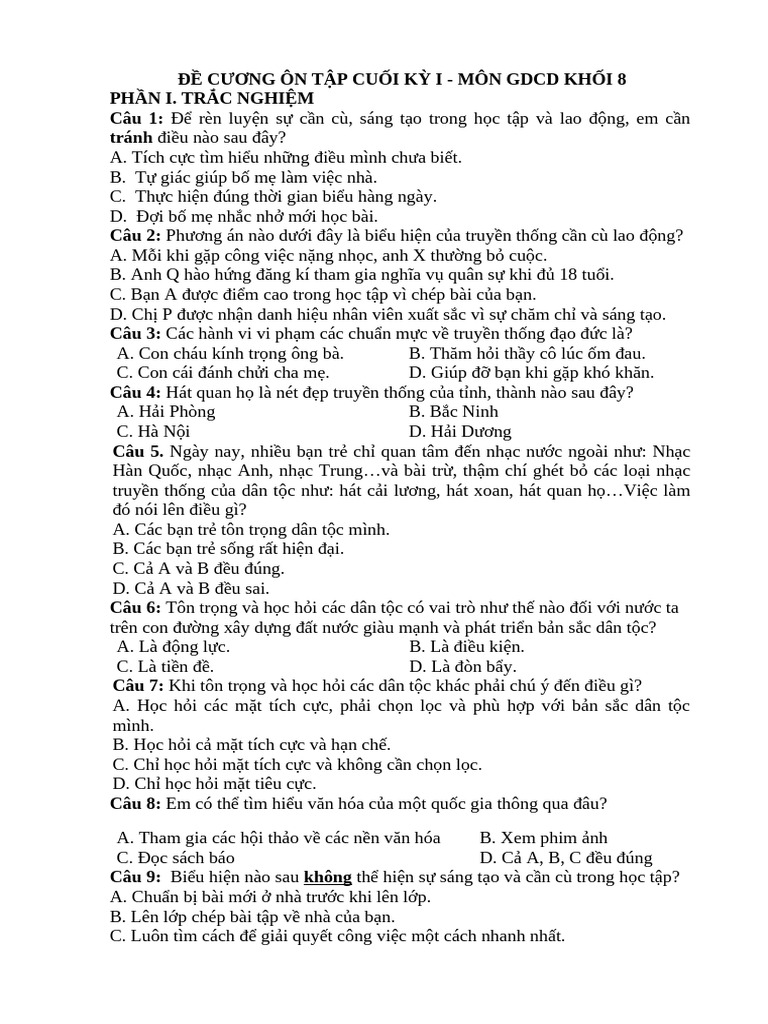 ĐỀ CƯƠNG CKI | PDF