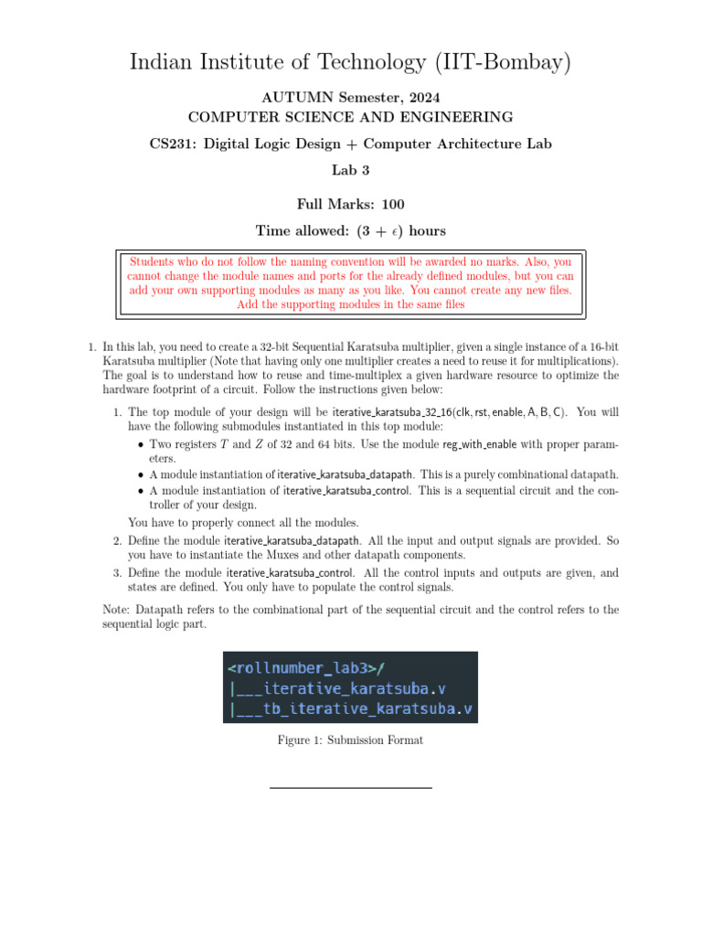 Digital Logic Lab3 | PDF