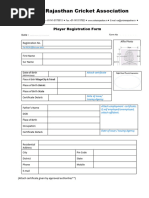 Cricket Player Registration Form | PDF | Government