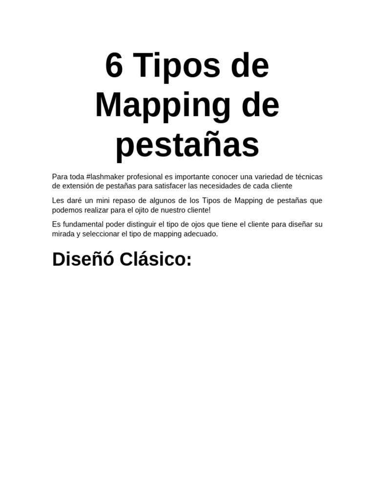 Tipos de Mapping de Pestañas | PDF | Ojo