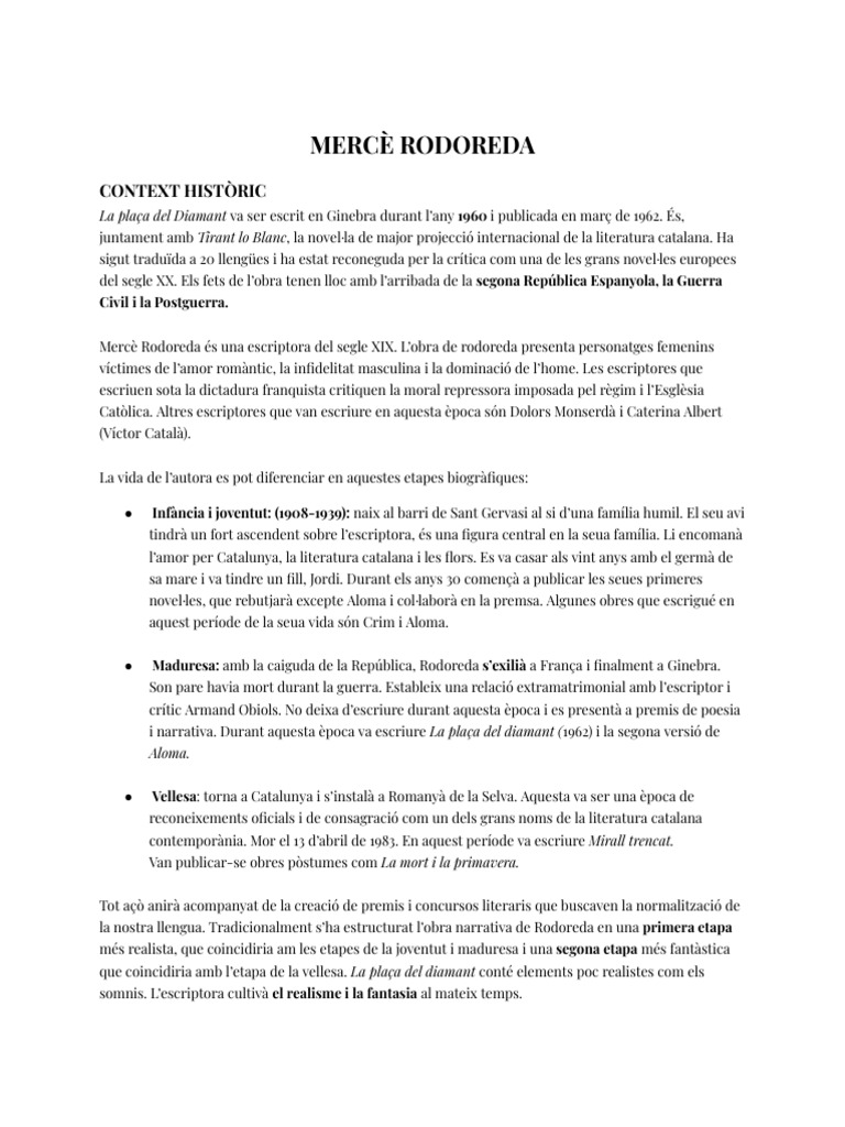 Mercè Rodoreda | PDF