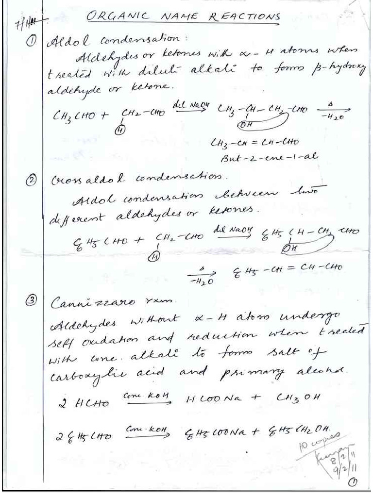 Organic Name Reactions-Full | PDF