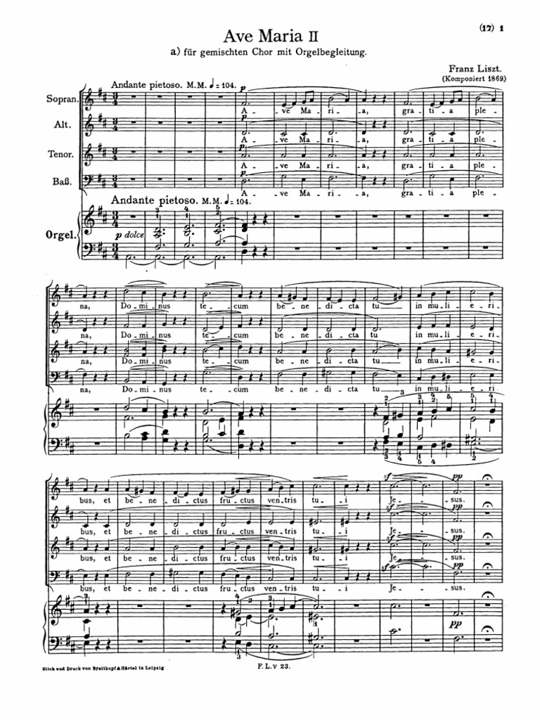Liszt-Ave Maria II | PDF