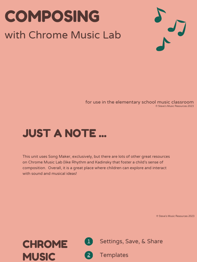 Composing: With Chrome Music Lab | PDF | Scale (Music) | Rhythm