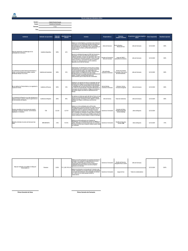 Formato para Plan de Trabajo | PDF