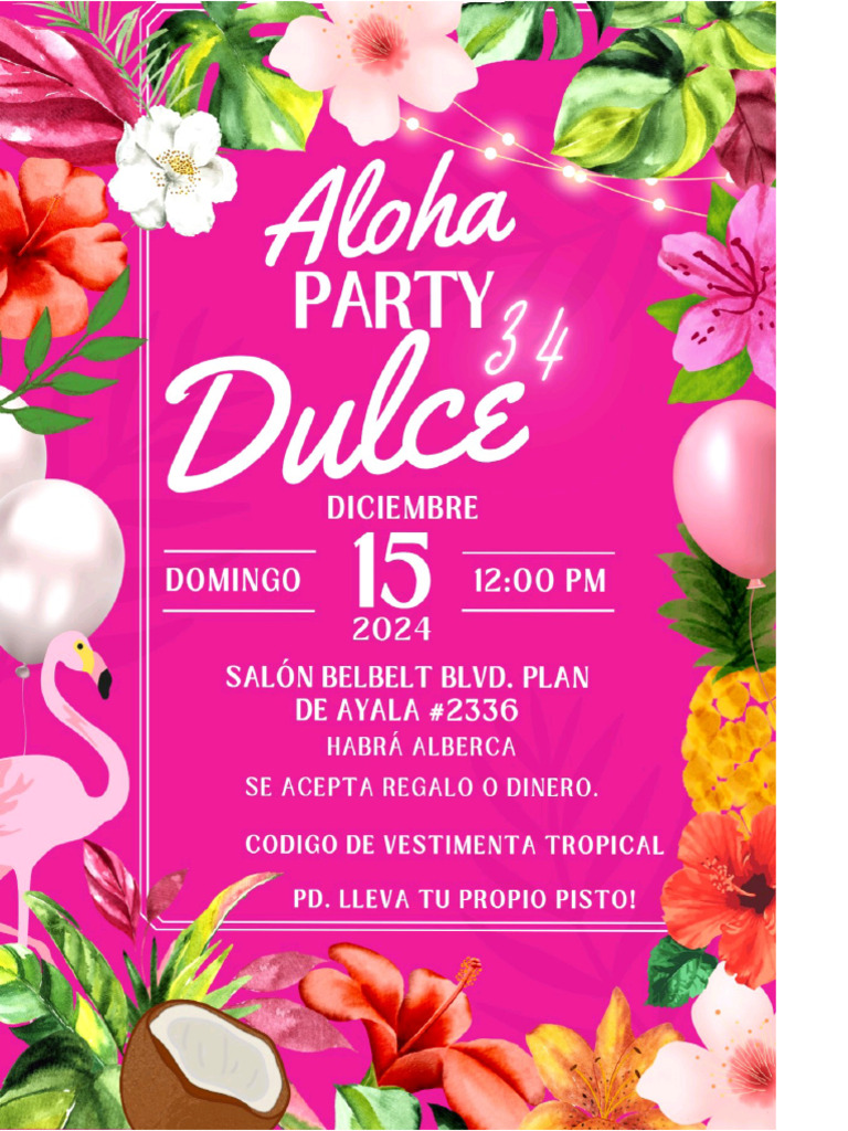 aloha party Dul sweter flamengo! 2024-34 | PDF