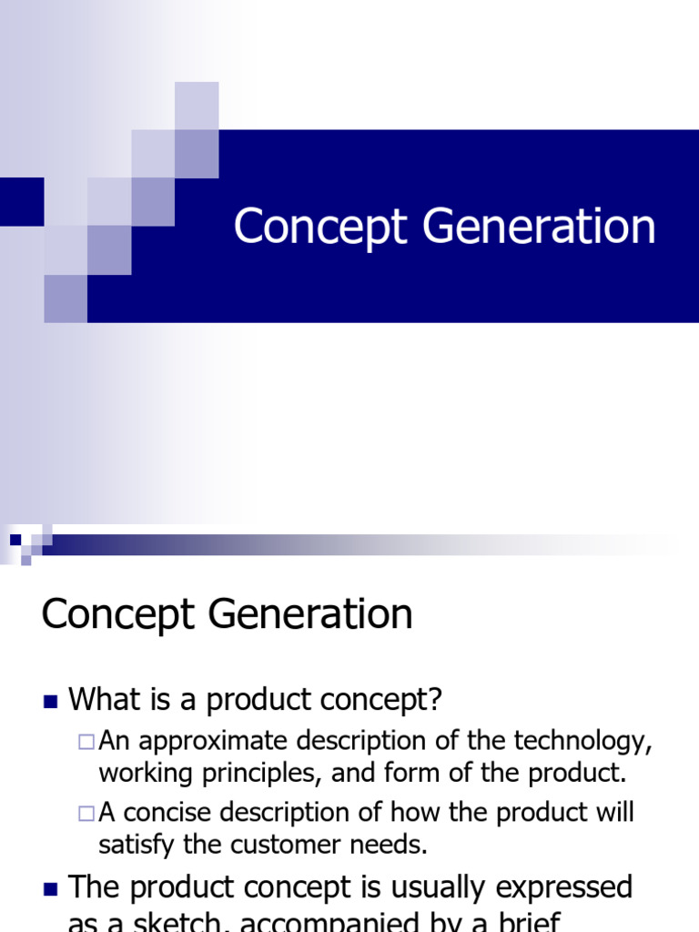 Module 7 - Concept Generation | PDF | Concept