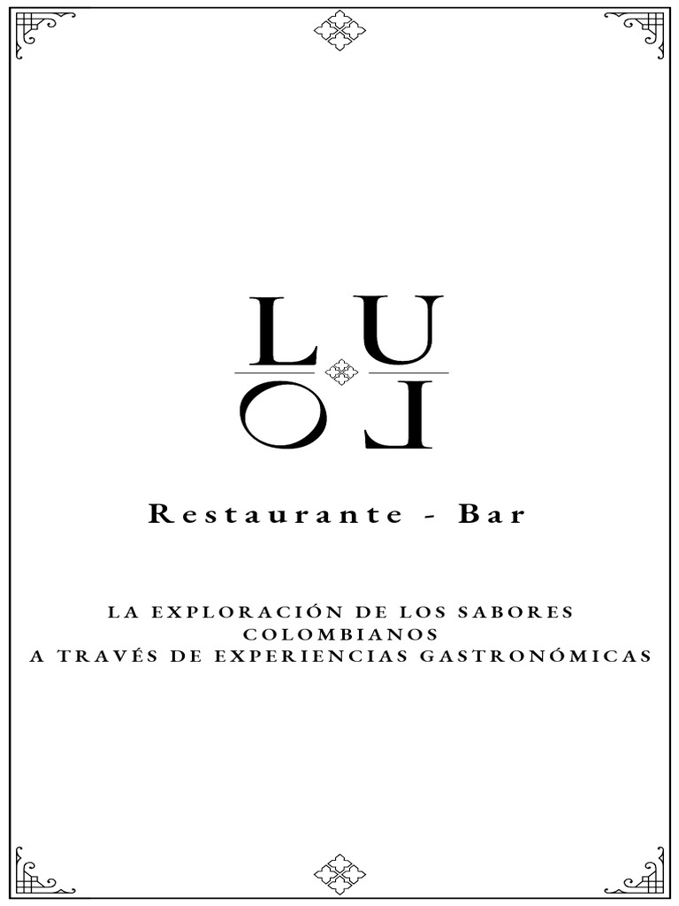 Menú LULO: Sabores Colombianos | PDF | ensalada | Ginebra