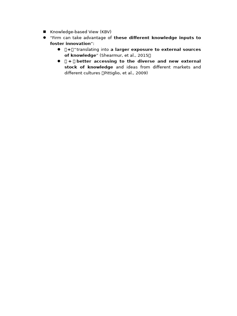 Knowledge Based View | PDF