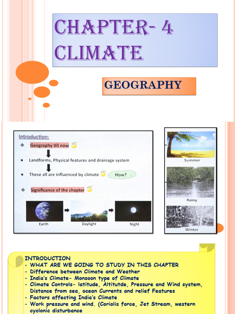 Cbse Class 9 Geography Ch4-CLIMATE- 7th Sept'21 | PDF | Wound | Weather