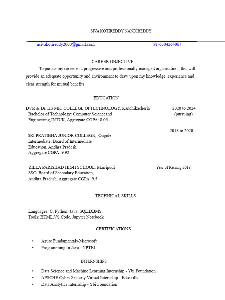 Siva Updated Resume2 | PDF