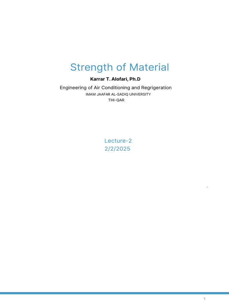 SOM_Lec.2_2024-2025 | PDF | Deformation (Engineering) | Yield (Engineering)