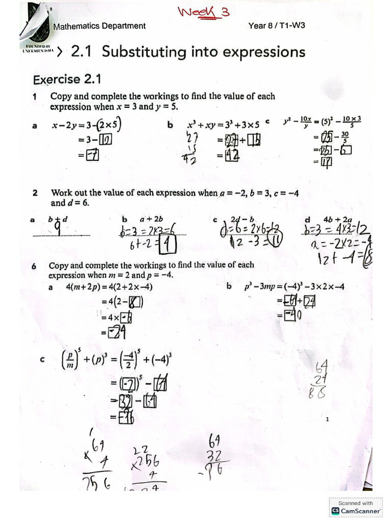 Math T1W3 CW1 | PDF