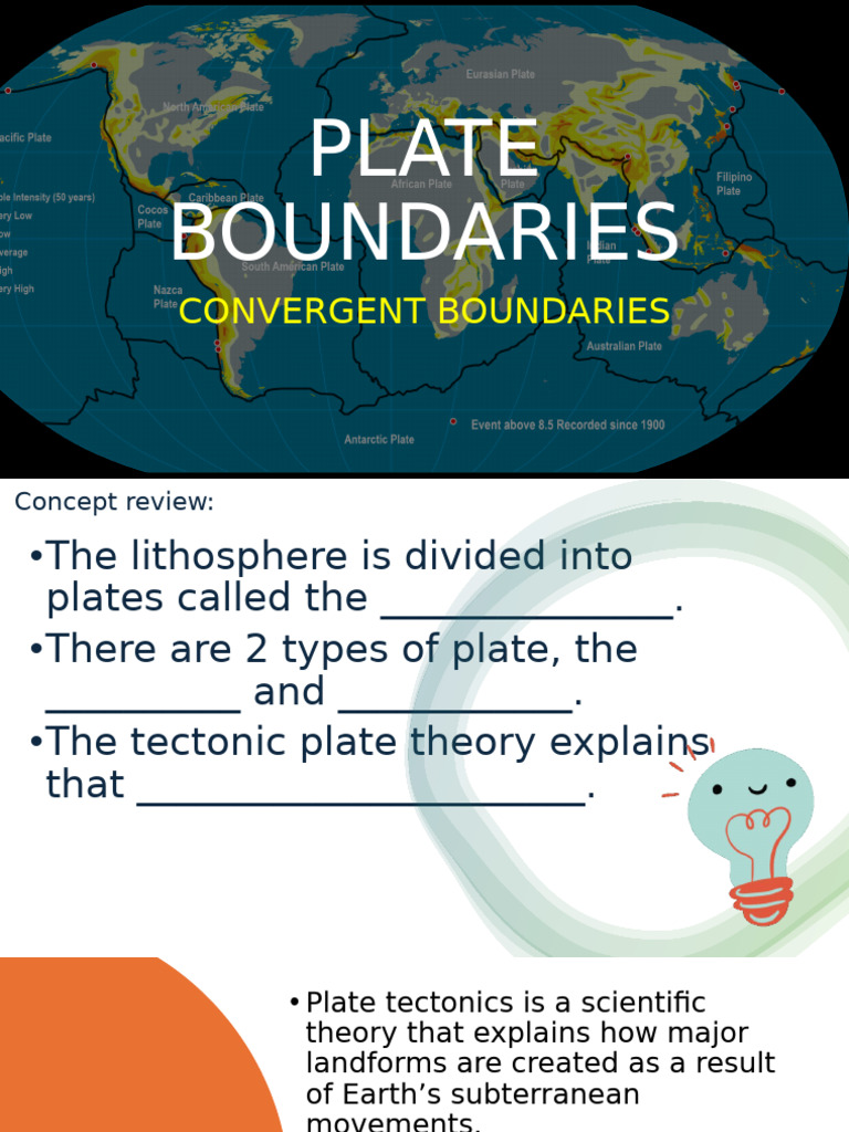 PLATE BOUNDARIES Convergent - GC | PDF | Plate Tectonics | Geology