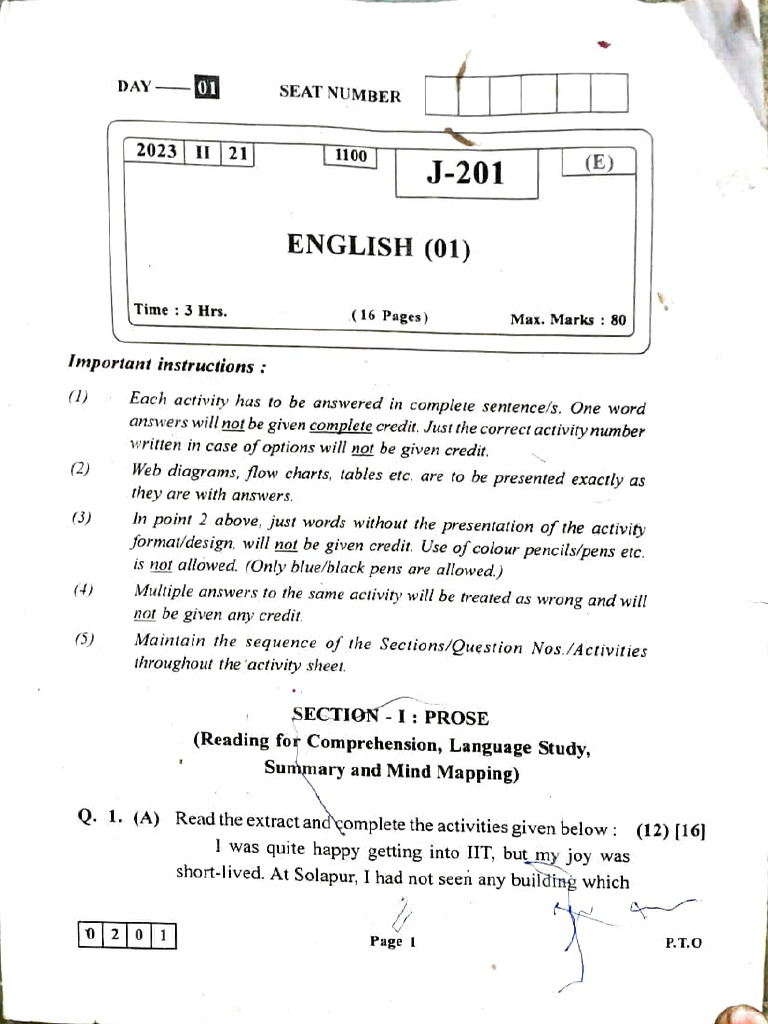 HSC English 2023 Exam Instructions | PDF | The Sign Of The Four ...