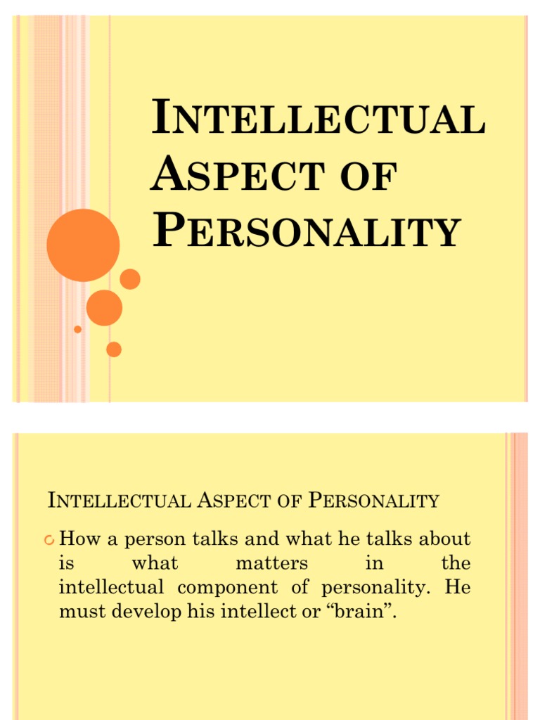 Intellectual Aspect of Personality | PDF | Interpersonal Communication ...
