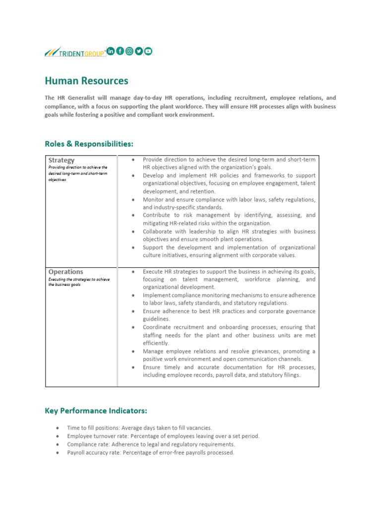 HR_JD_Trident (MBA) (1) (1) | PDF | Human Resource Management ...