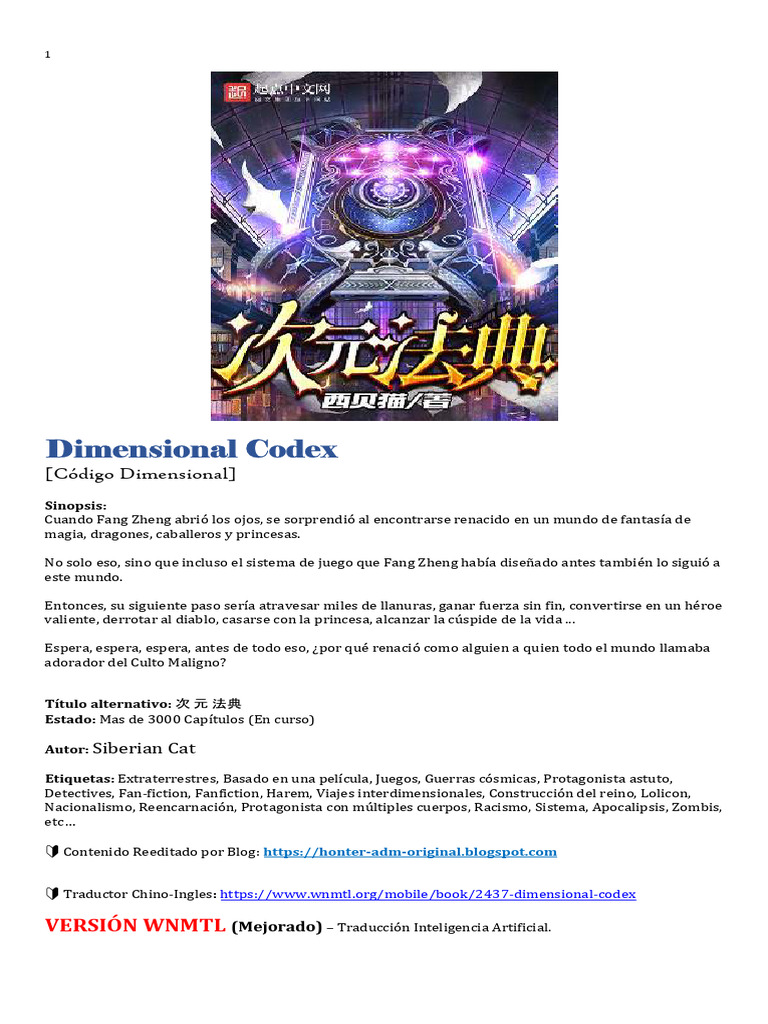 Dimensional Codex (01-300) WNMTL | PDF