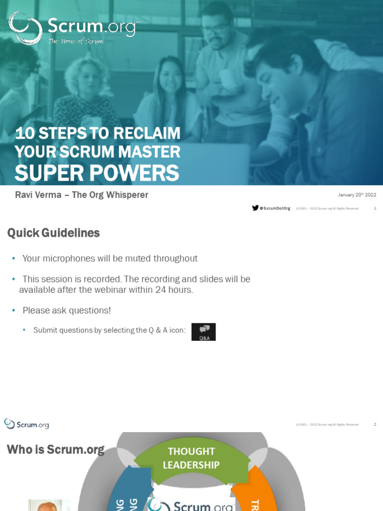 How To Reclaim Your Scrum Master Super Powers - 2022-01-20, v2.7 | PDF ...