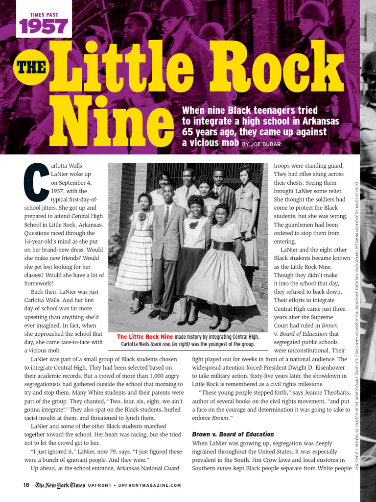 Little Rock Nine | PDF | Society Of The United States | The United States