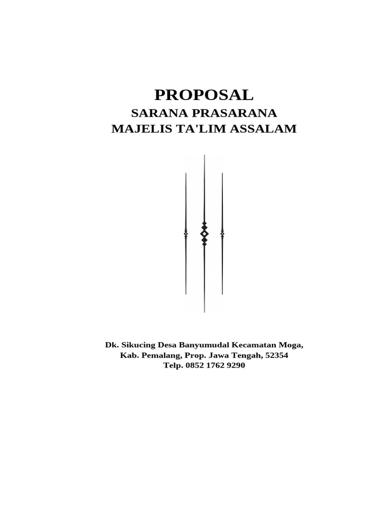 PROPOSAL Assalam BMD PRASARANA | PDF