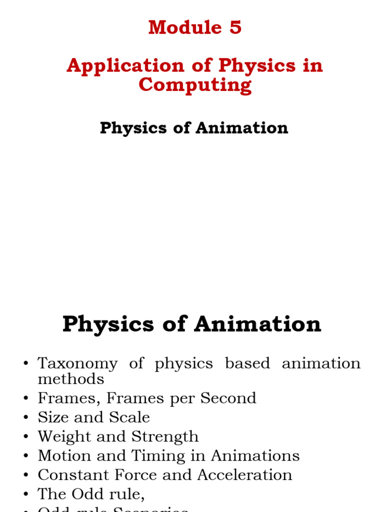 Module 5 - Physics of Animation | PDF | Statistics | Statistical Inference