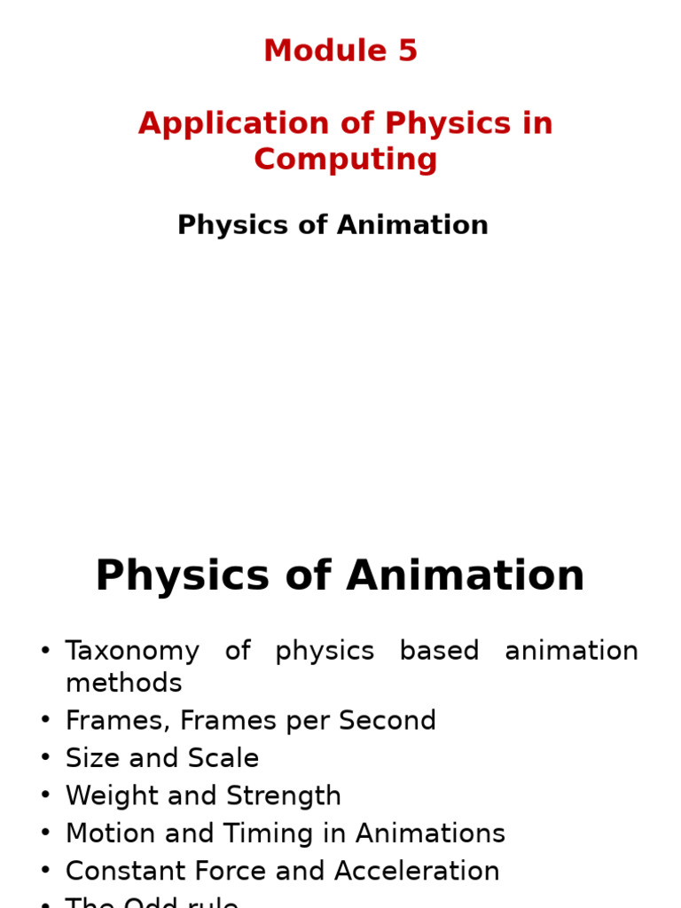 Module 5_Physics of Animation (1) | PDF | Statistics | Statistical Inference