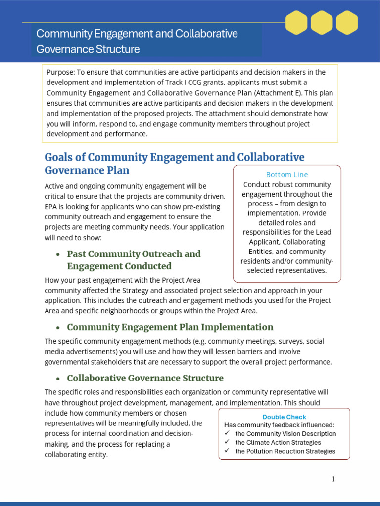 Track I Community Engmt & Collab Gov Worksheet | PDF | Governance ...