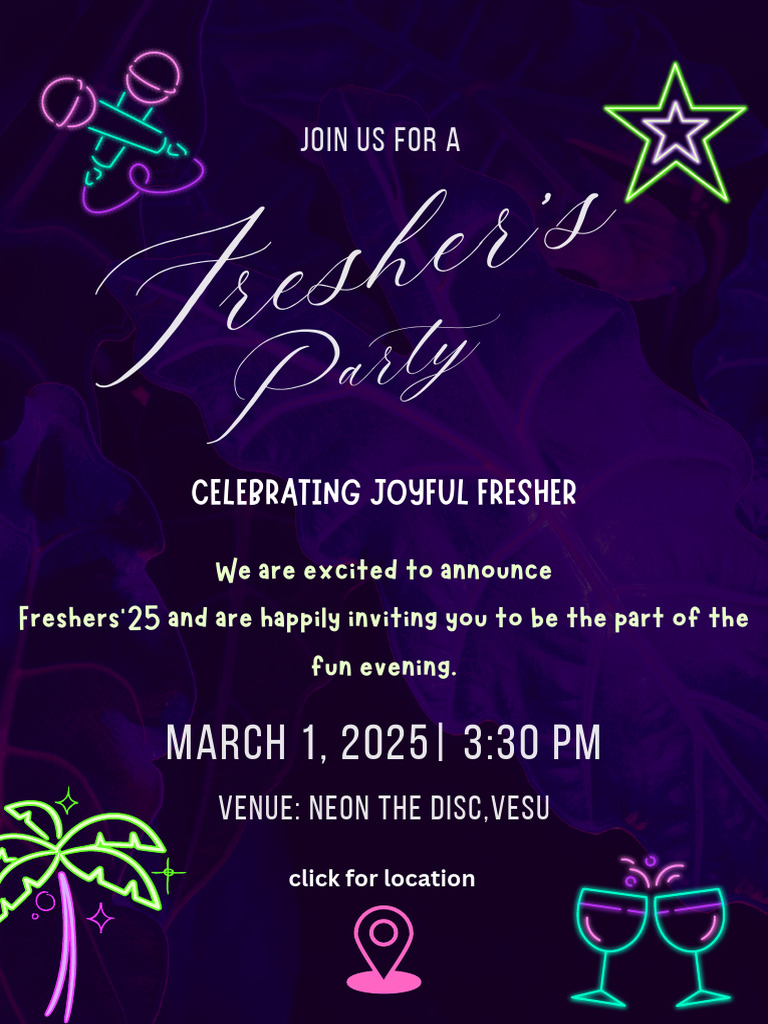 Fresher’s party 2025 invitation | PDF