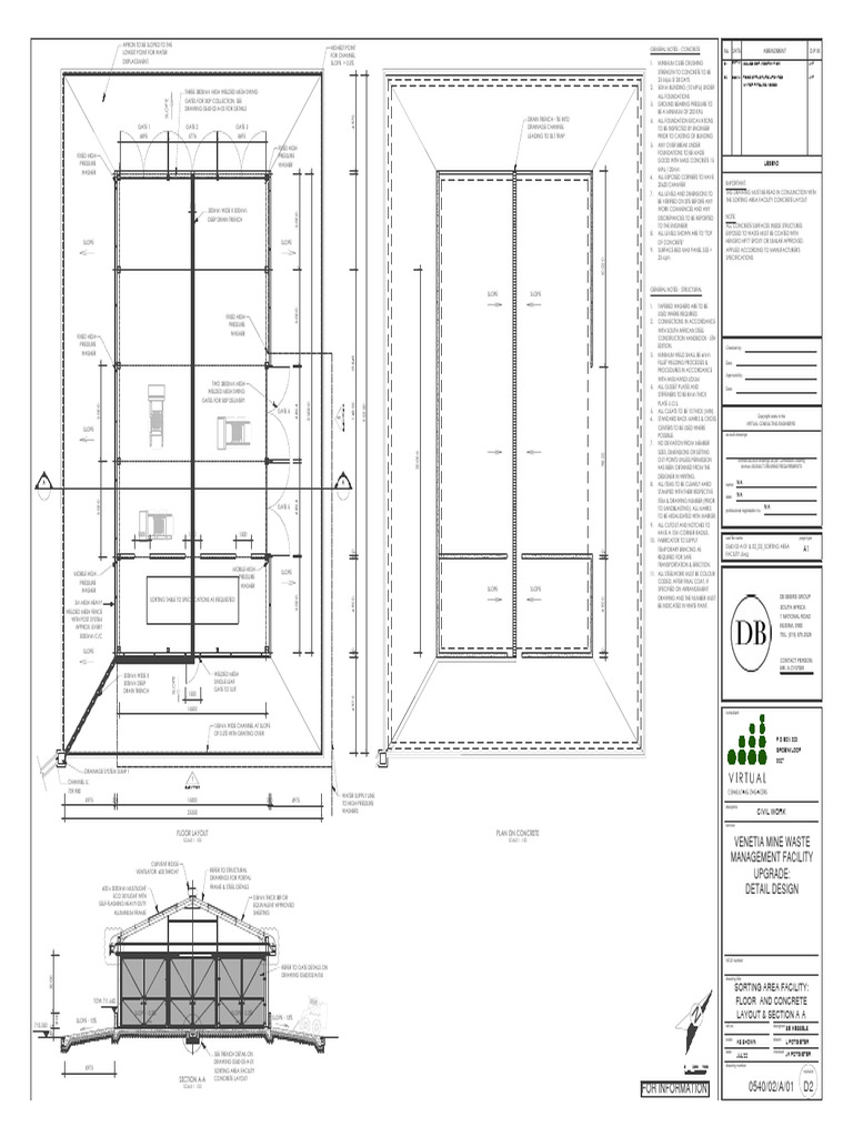 Sorting Area Facility Layout Details | PDF | Concrete