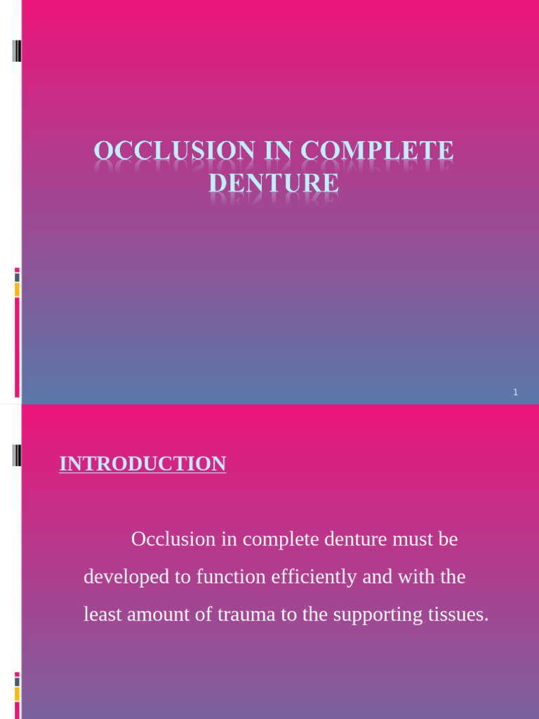 Principles - of - Occlusion - in - Complete - Denture | PDF | Dentures | Tooth
