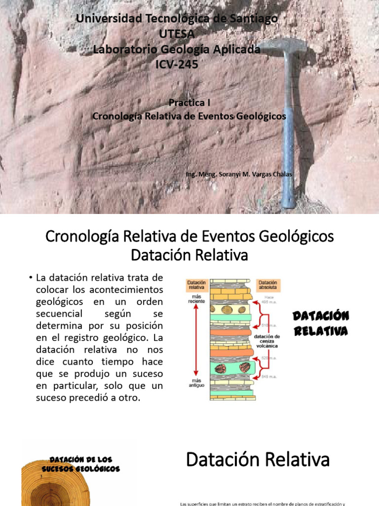 Practica I Datación Relativa | PDF | Estrato | Geología