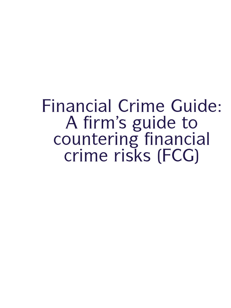 FCG | PDF | Regulatory Compliance | Risk Assessment