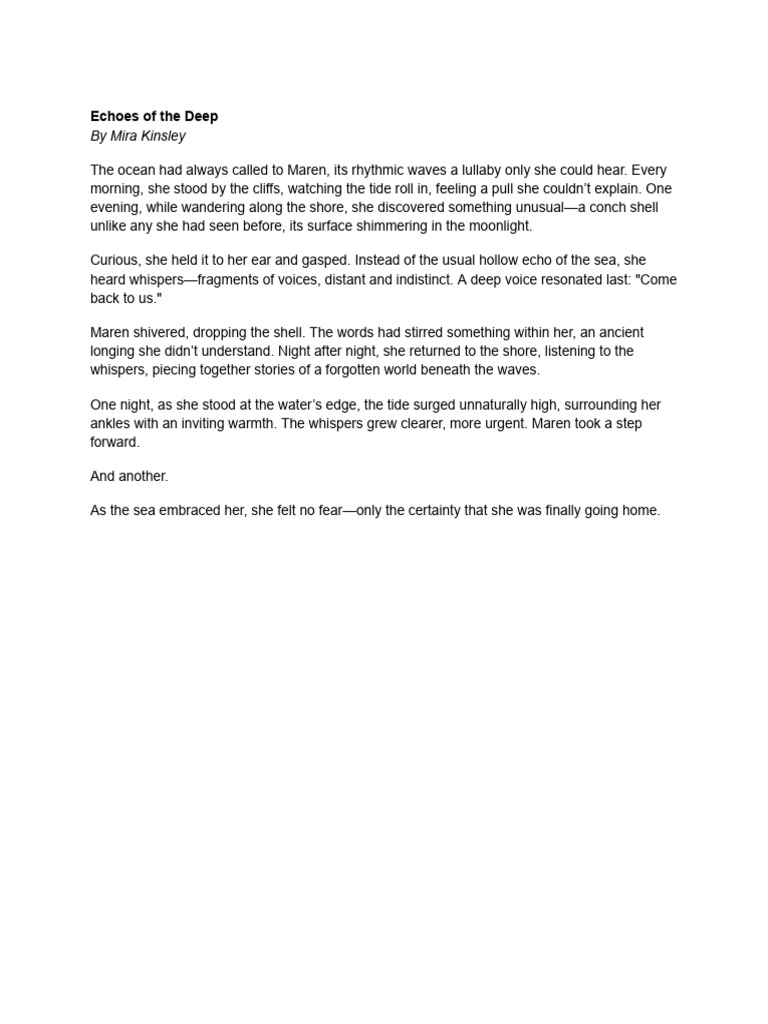 Echoes of the Deep | PDF