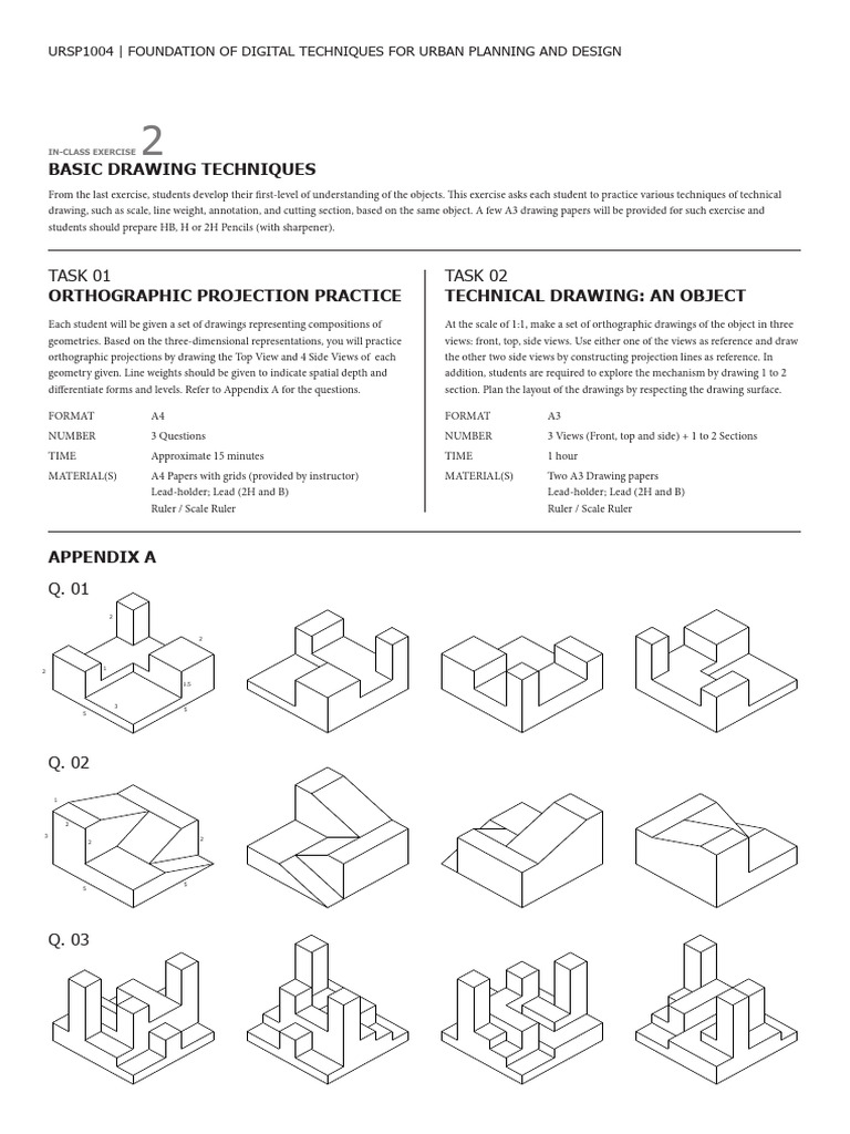 Exercise 02 Drawing | PDF | Drawing | Technical Drawing