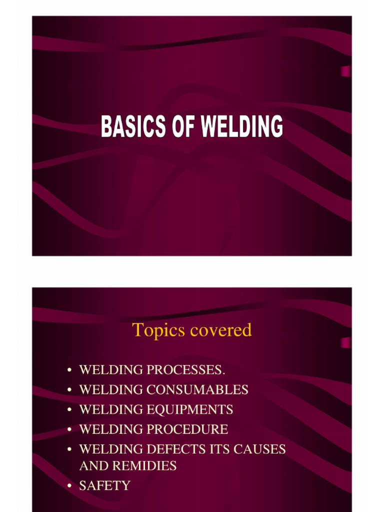 Basics of Welding | PDF