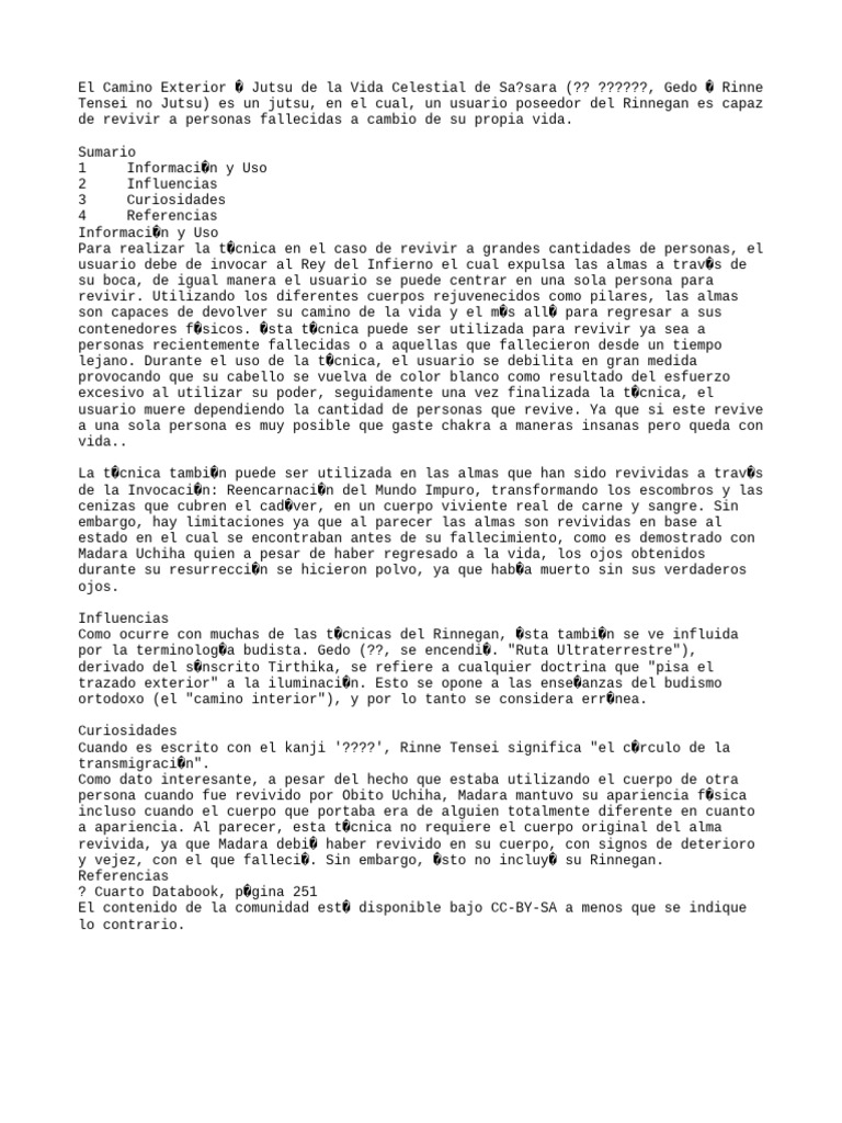 Tensei no Jutsu: Reviviendo Almas | PDF