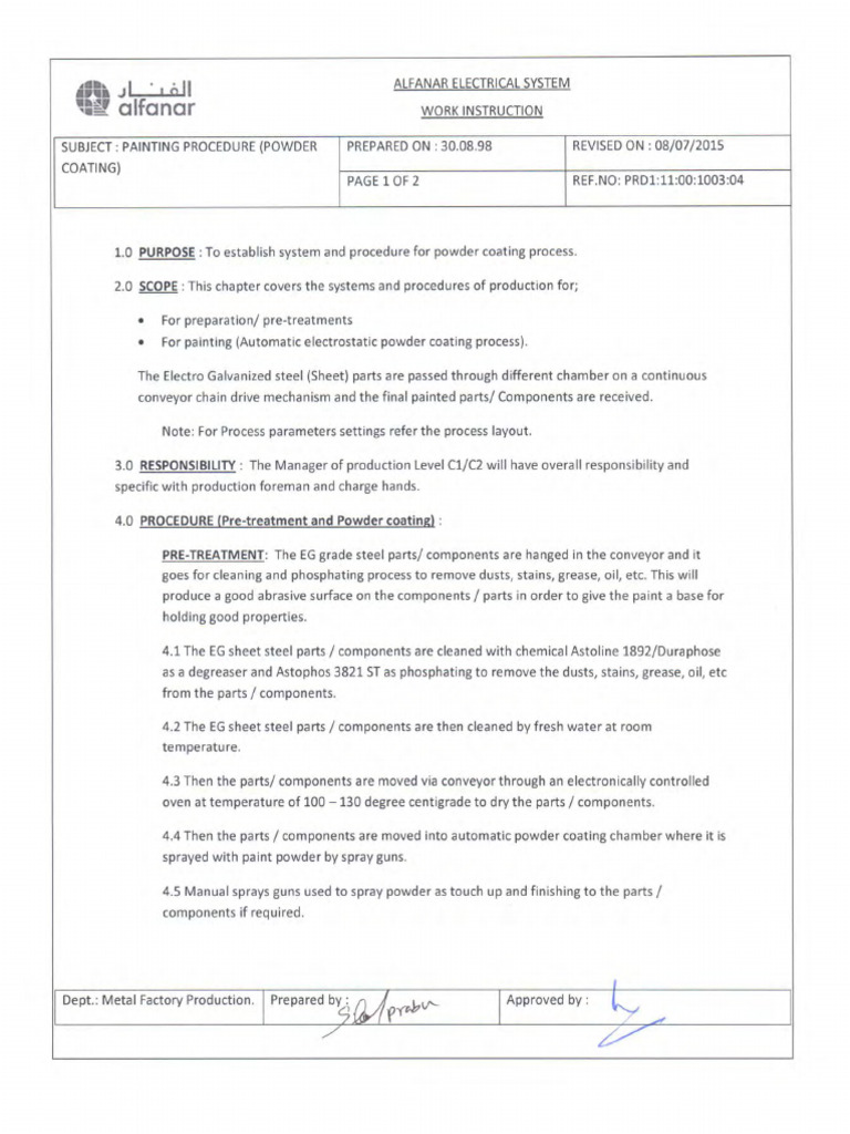 Painting Specifications | PDF