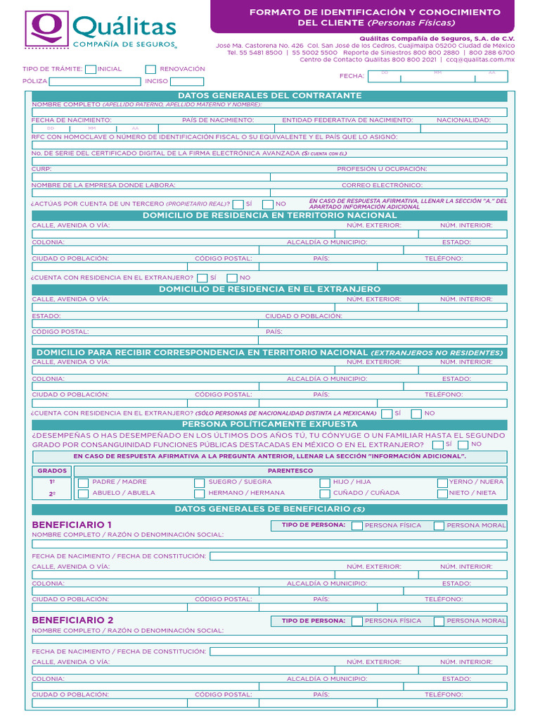 Formato de Identificación del Cliente | PDF